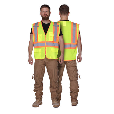 KAYGO® KG0100 ANSI Type R Class 2 Reflective Vest with Pockets and Zipper