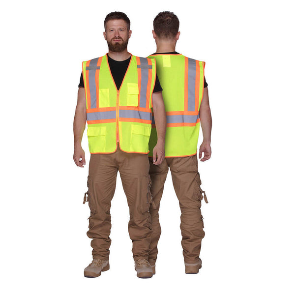 KAYGO® KG0100 ANSI Type R Class 2 Reflective Vest with Pockets and Zipper